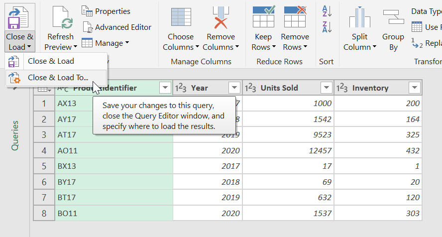Restructuring Data in Excel using Power Query