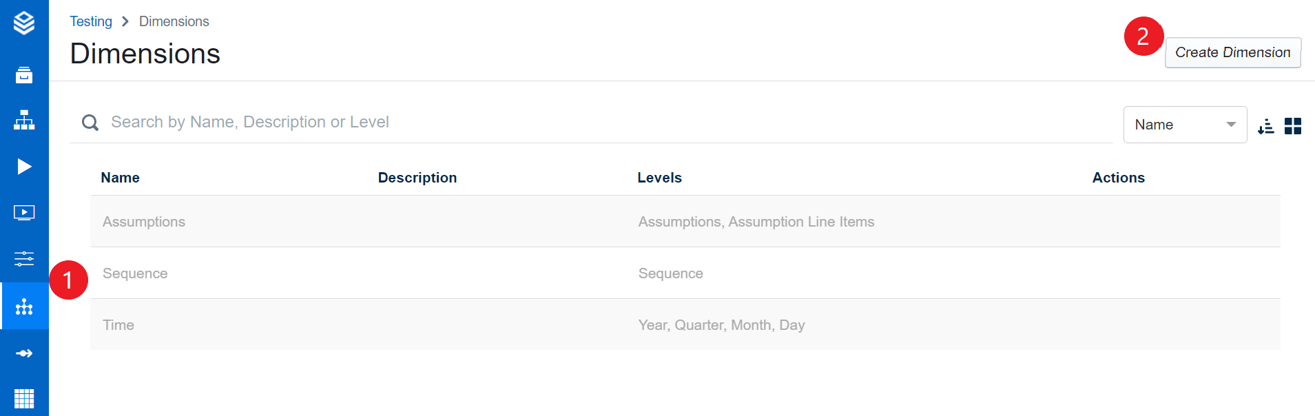 Working with Dimensions